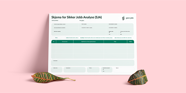 Sikker Jobb Analyse skjema (SJA)