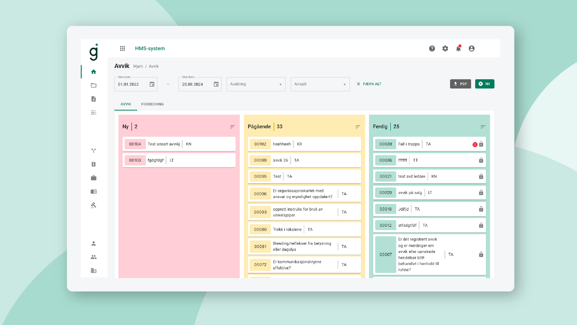 HMS-system | Grønn Jobb